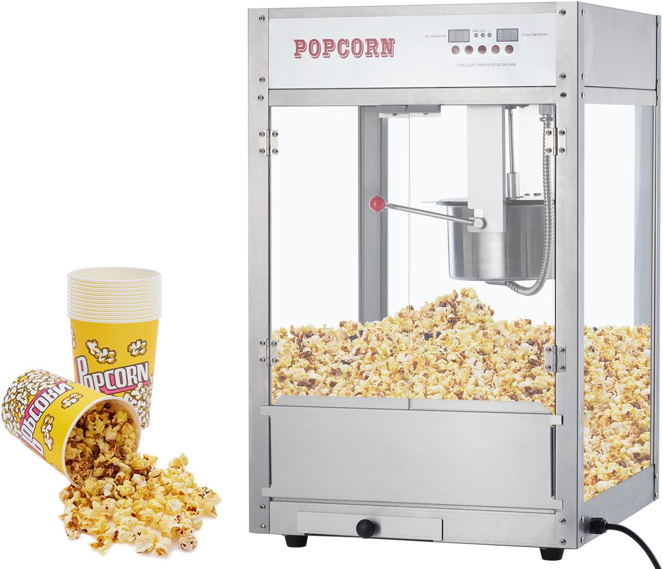 Amazon.com: NeapNuuk 12 OZ Large Commercial Popcorn Machine, [3 Mins ...