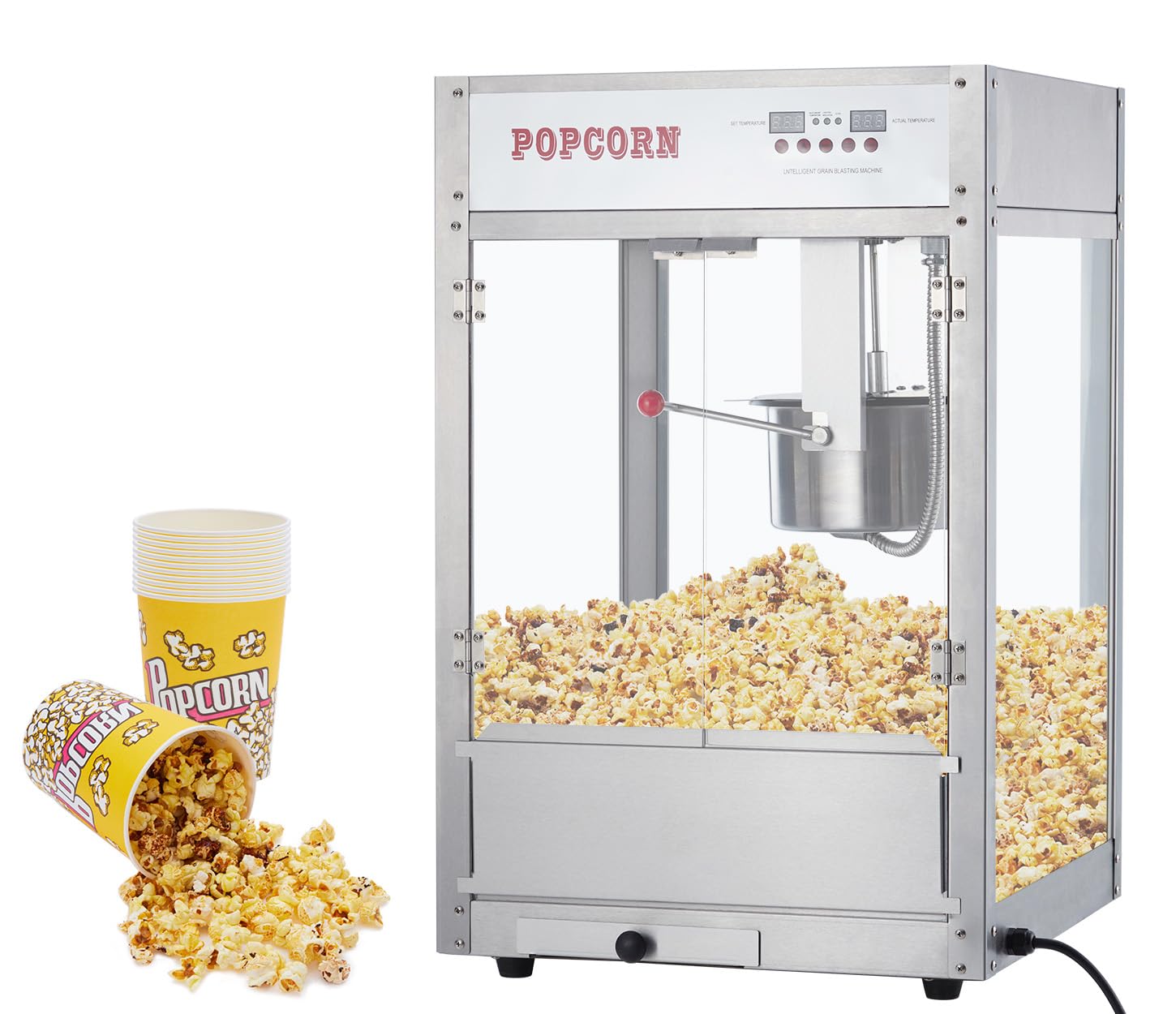 Amazon.com: GarveeHome Commercial Popcorn Machine, 1200W Countertop ...
