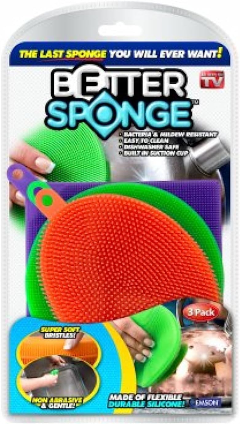 Amazon.com: Better Sponge As Seen On TV Medium Duty Sponge 3 pk ...
