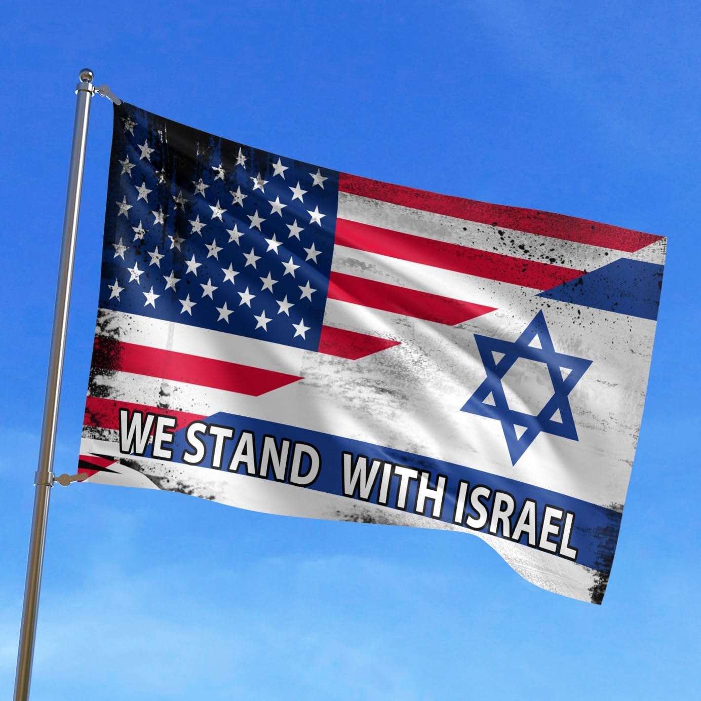 Amazon.com : DOPMMT I Stand with Israel 3x5 Ft Flag,Israeli flag and ...