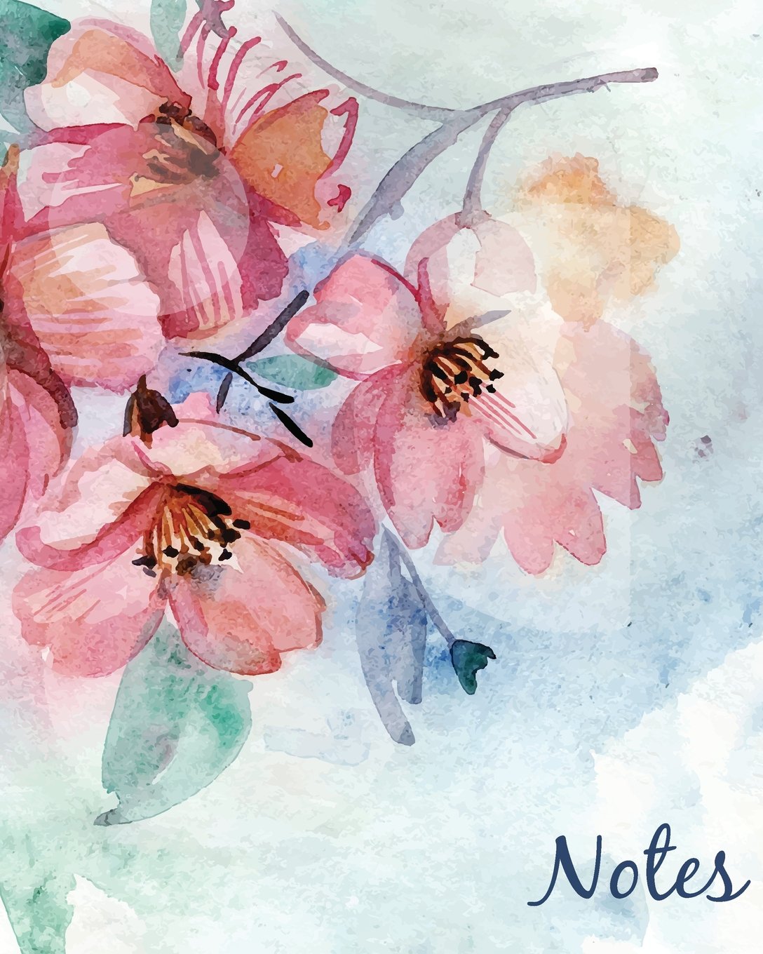 Amazon.com: Notes: Floral Notebook,Flower Notebook,Watercolor Notebook ...