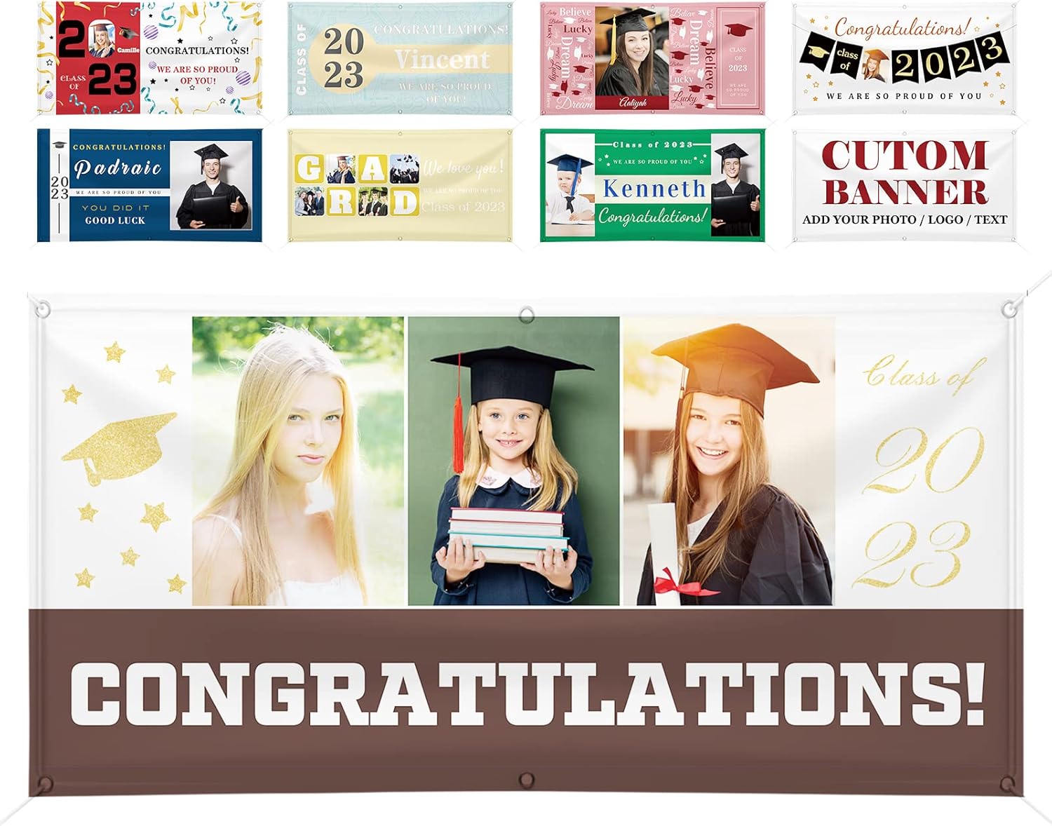 Amazon.com: Graduation Banner 2023 Personalized with Picture Custom ...