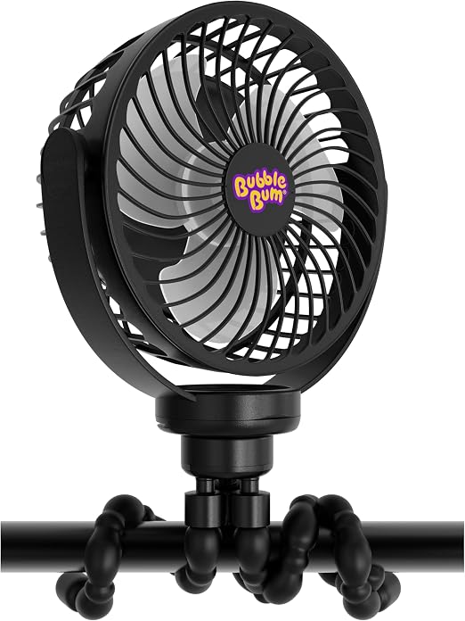 Amazon.com: Bubblebum Portable Rechargeable Fan - Clip on Baby Stroller ...