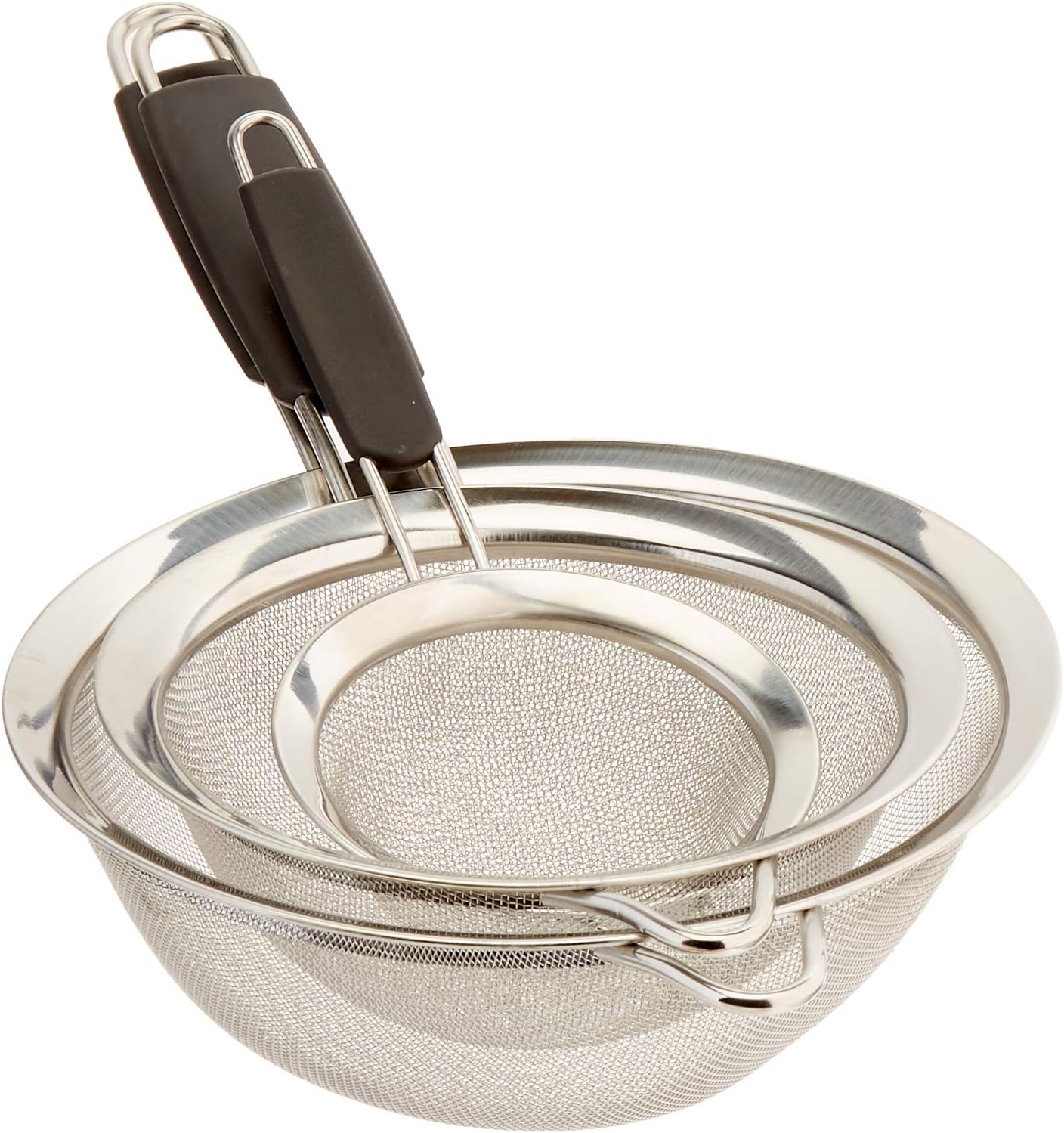 UrbanWare Set of 3 Fine Mesh Stainless Steel Strainers – Three Pack ...