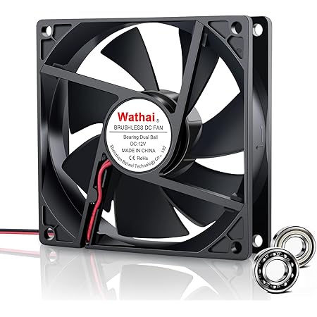 Amazon.com: GDSTIME 92mm x 92mm x 25mm 90mm 3.6 Inches 12v Brushless Dc ...