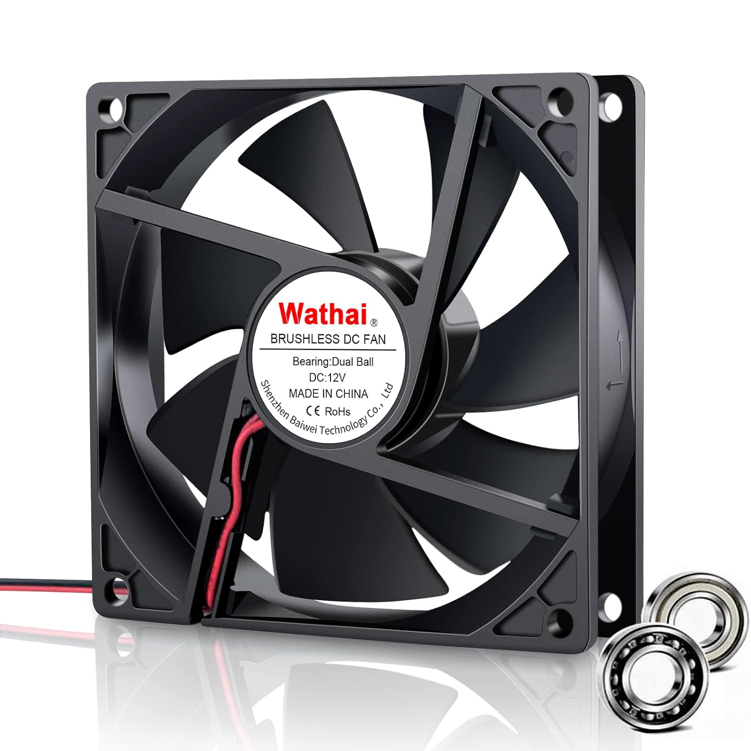 Amazon.com: Wathai 9225 92mm x 25mm 12V DC Brushless Computer case Fan ...