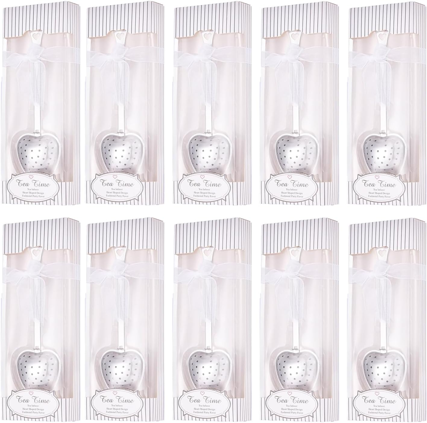 Amazon.com: 10 Pieces Stainless Steel Tea Infusers for Loose Tea Heart ...