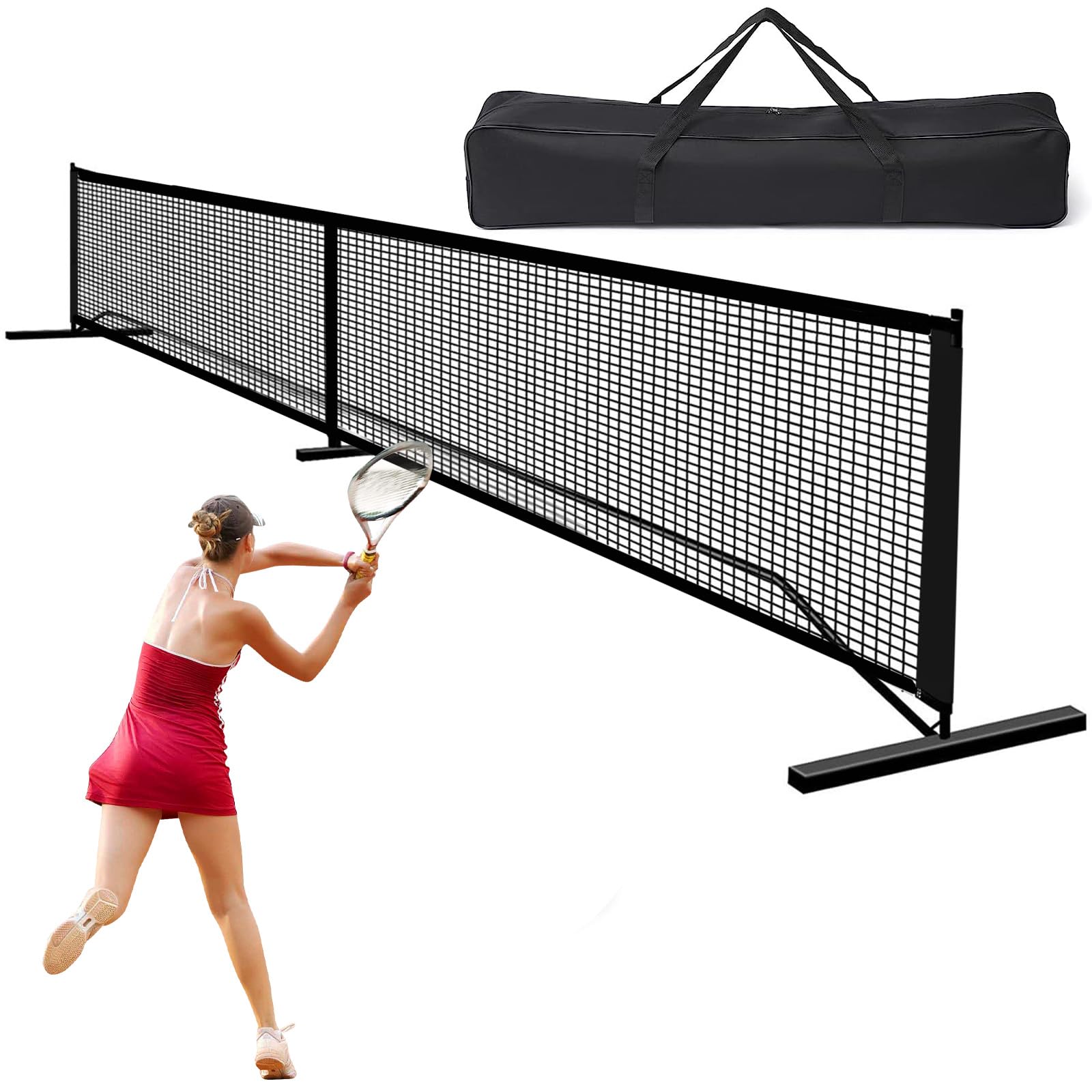 22 FT Full Size Pickleball Net System, Portable Pickleball Net Outdoor ...