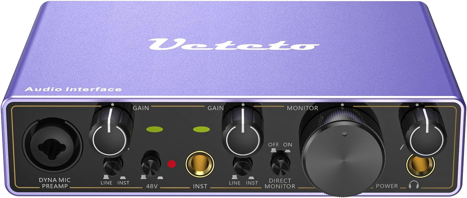 Amazon.com: Ueteto 2i2 USB Audio Interface, Universal Audio Interface ...