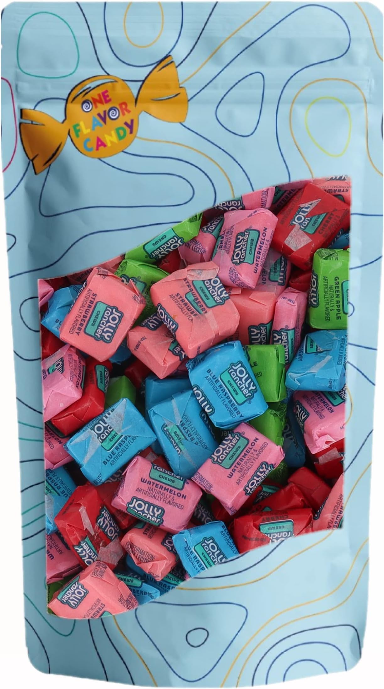 Amazon.com : One Flavor Candy Jolly Ranchers Fruit Chews Chewy Candy ...