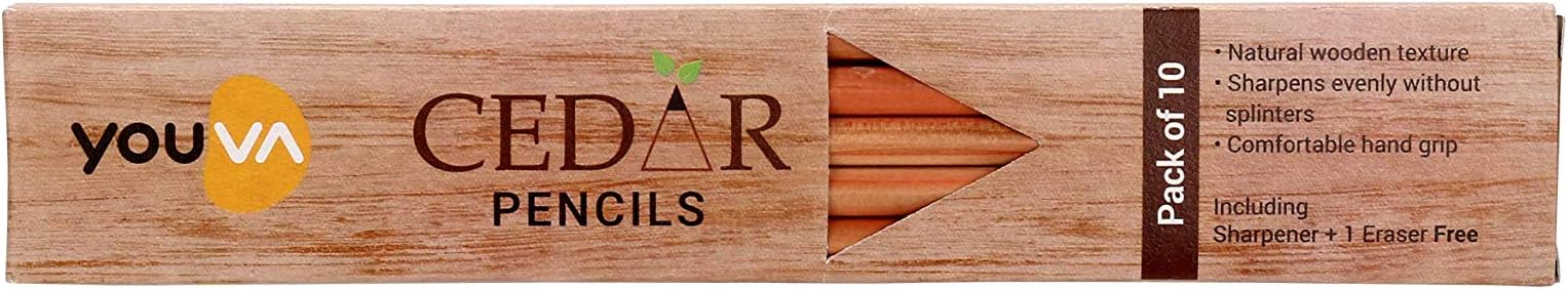 YOUVA Navneet Youva | Cedar Pencils With Eraser Tip For Students And ...