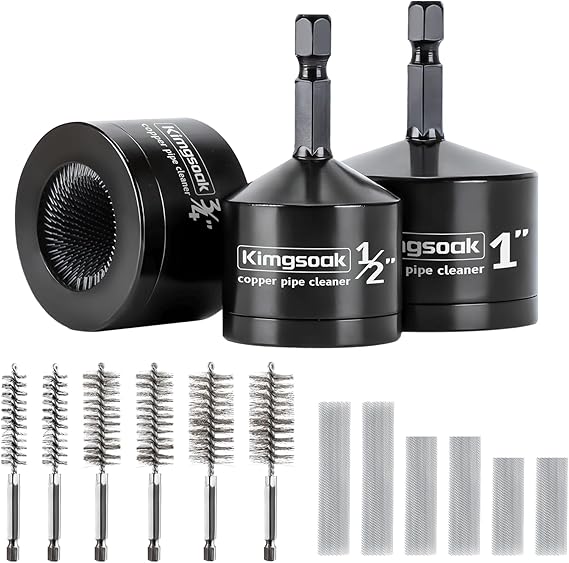 Amazon.com: Kimgsoak Copper Pipe Cleaner, 1/2" 3/4" 1" Copper Pipe ...