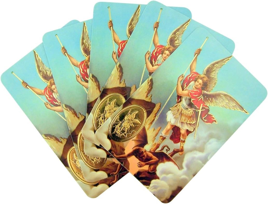 Amazon.com: Religious Gifts Laminated Saint Michael Holy Card with Gold ...