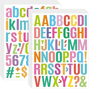 Amazon.com: New 1600Pcs 30 Sheets Small Letter Number Stickers, 1inch ...