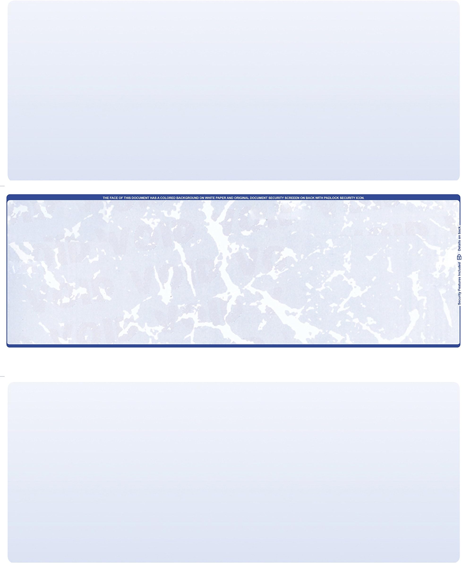 Amazon.com : 500 Blank Laser/Computer Checks Middle Style (Blue Marble ...