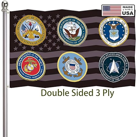 Amazon.com : Military All Branches Flag 3x5 Outdoor Double Sided 3 Ply ...