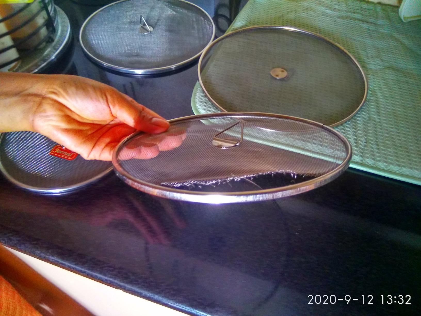 Buy Jeenal Stainless Steel Net Vessel Cover/Lids/Mesh Lids -Set of 4 ...