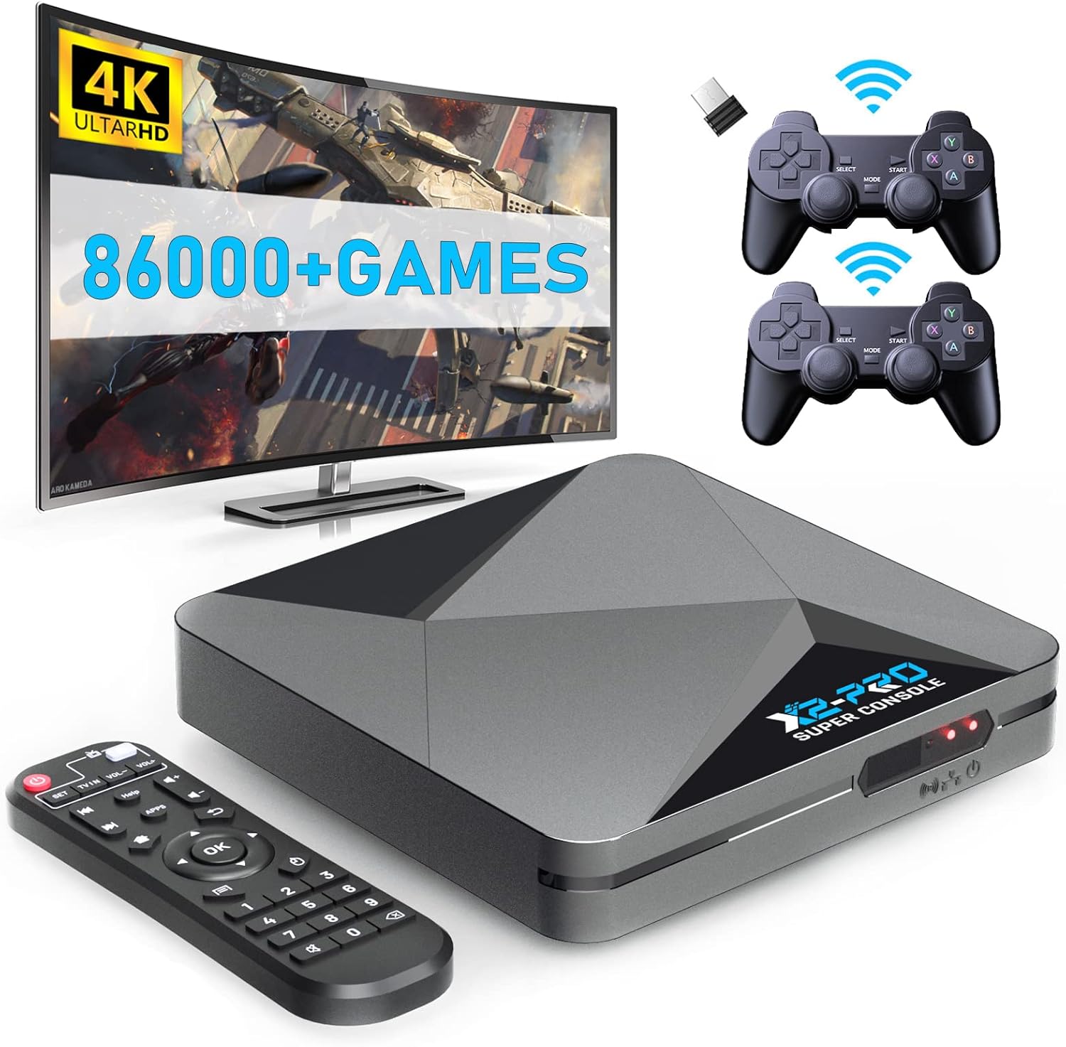 Super Console X2 Pro, Retro Games Console with Built in 82000+ Video ...