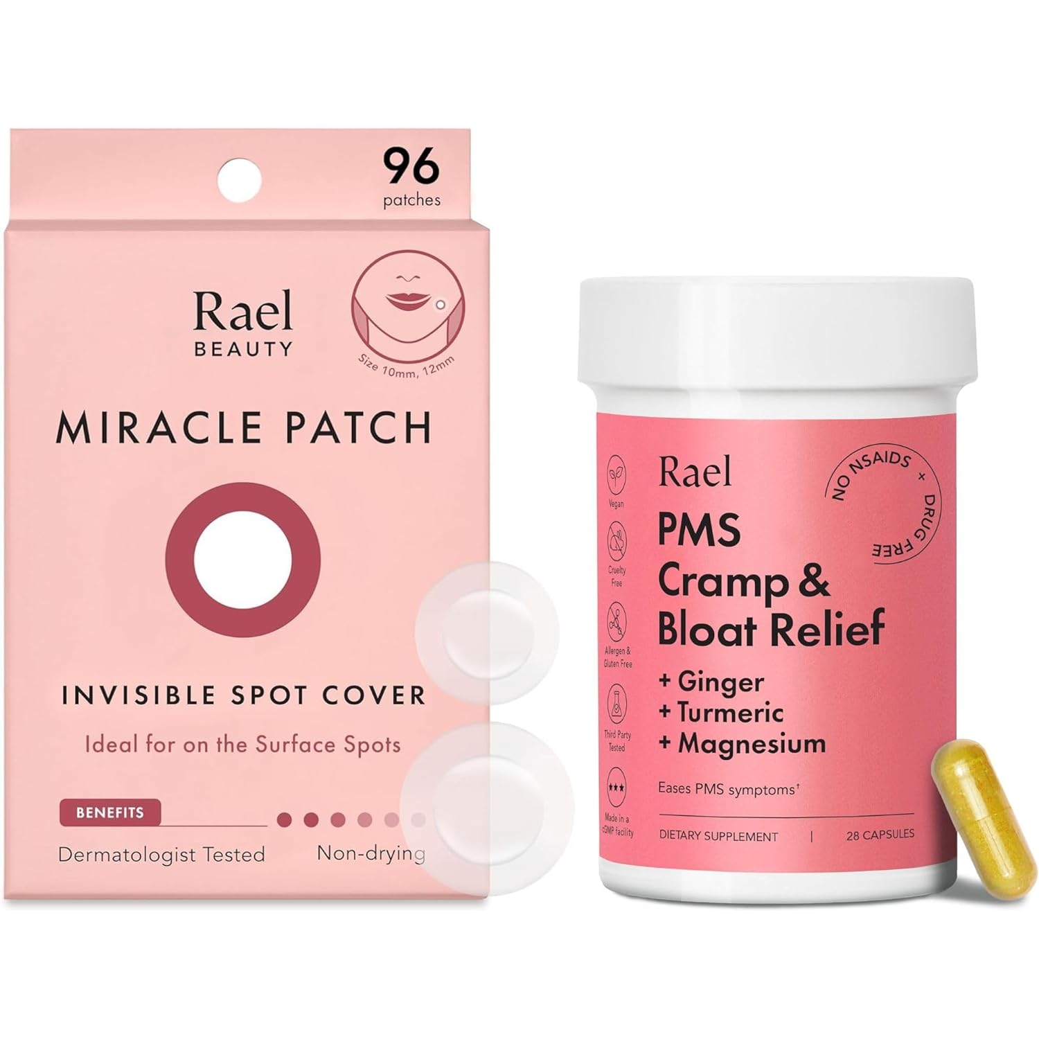 Amazon.com : Rael Bundle - Invisible Spot Cover Pimple Patches (96 ...