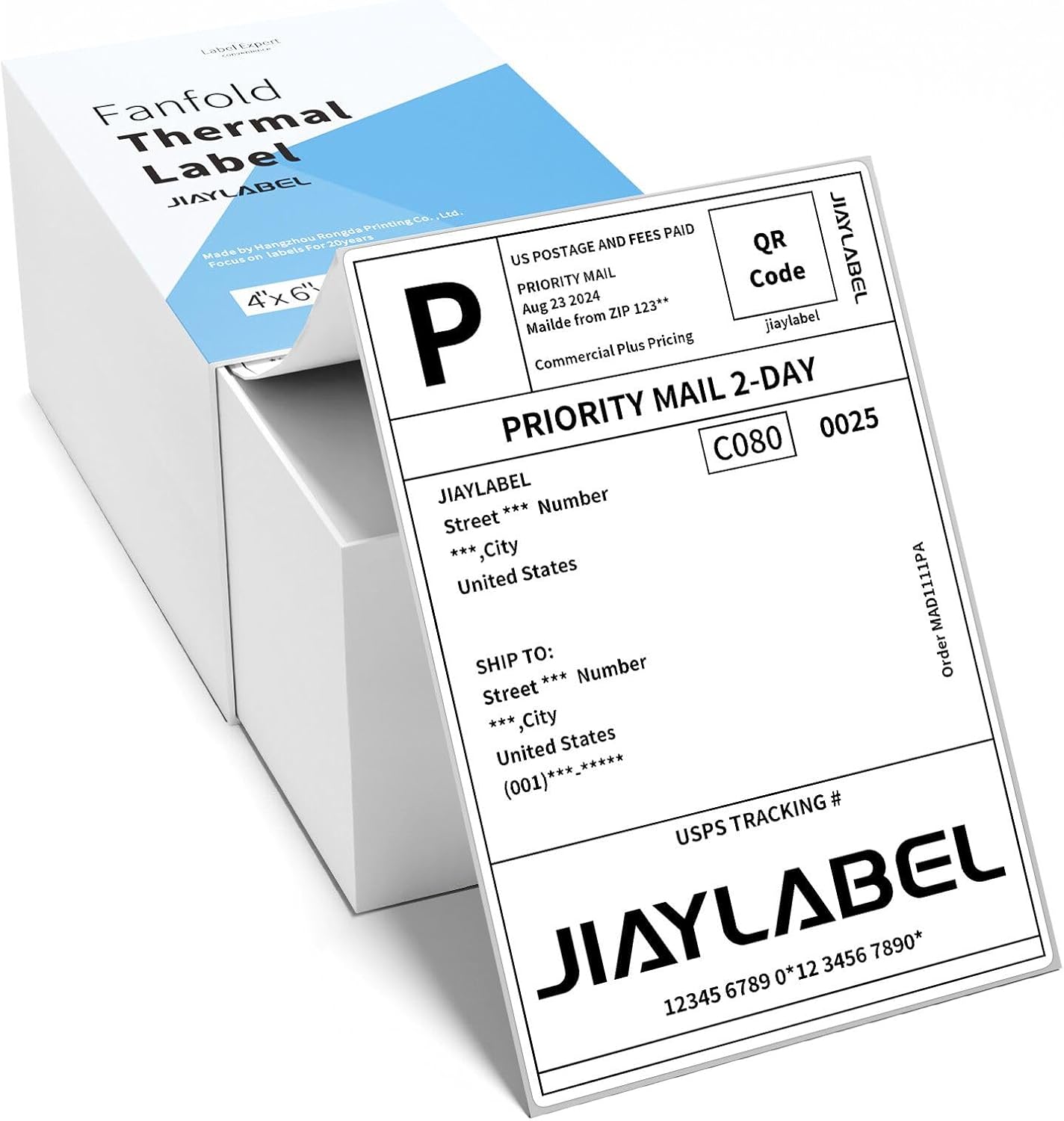 Amazon.com: JIAYLABEL 4x6 Thermal Shipping Label Mailing Stickers Paper ...