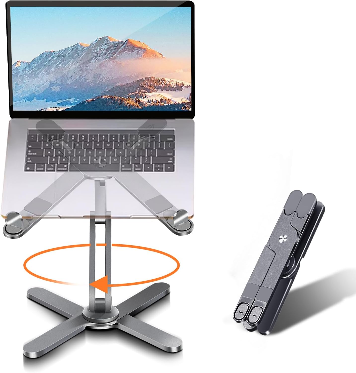 Moallia Laptop Stand with 360 Rotating Base, Computer Notebook Laptop ...