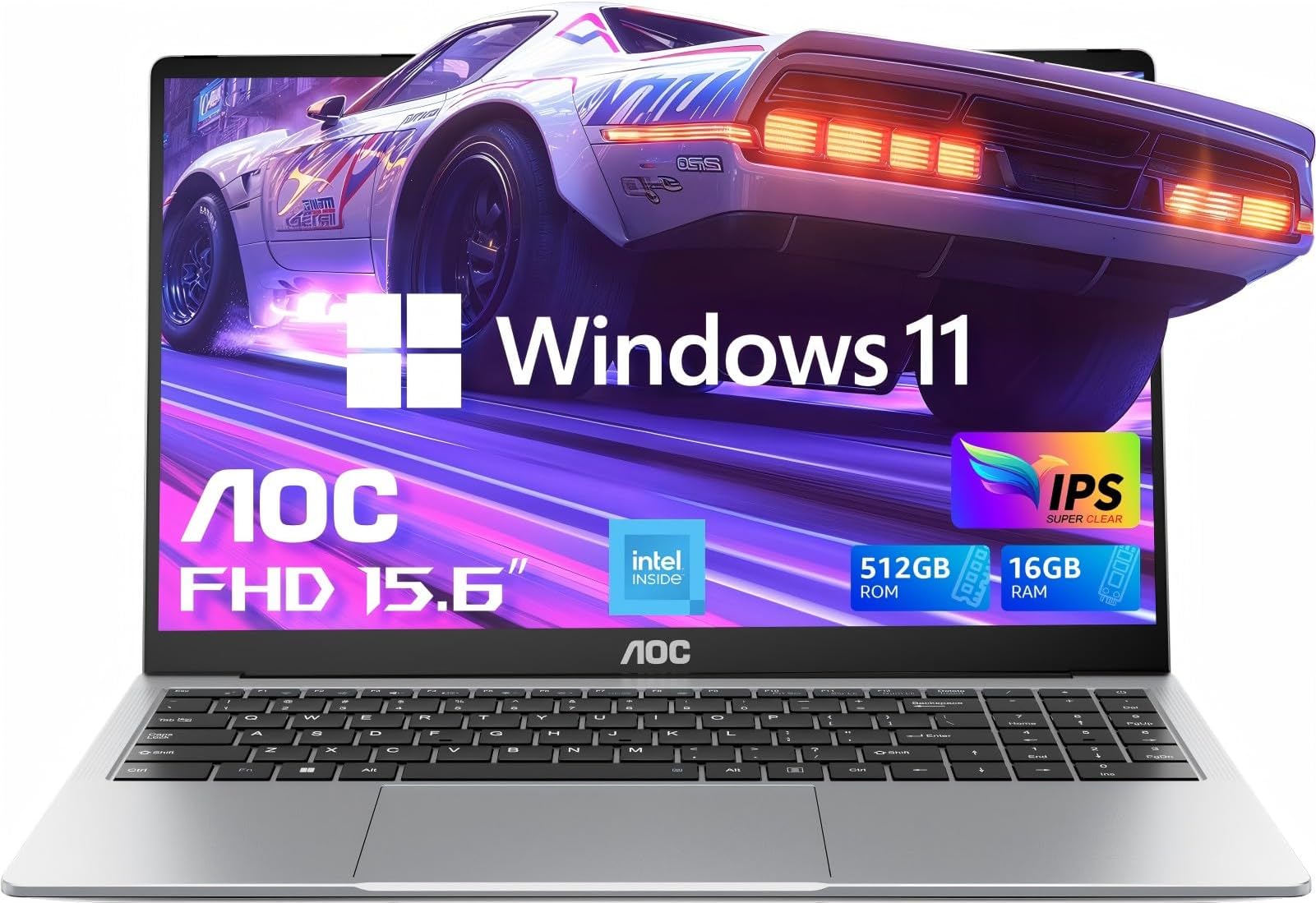 Amazon.com: AOC Laptop Computer 16GB RAM 512GB SSD Work Laptops 15.6 ...