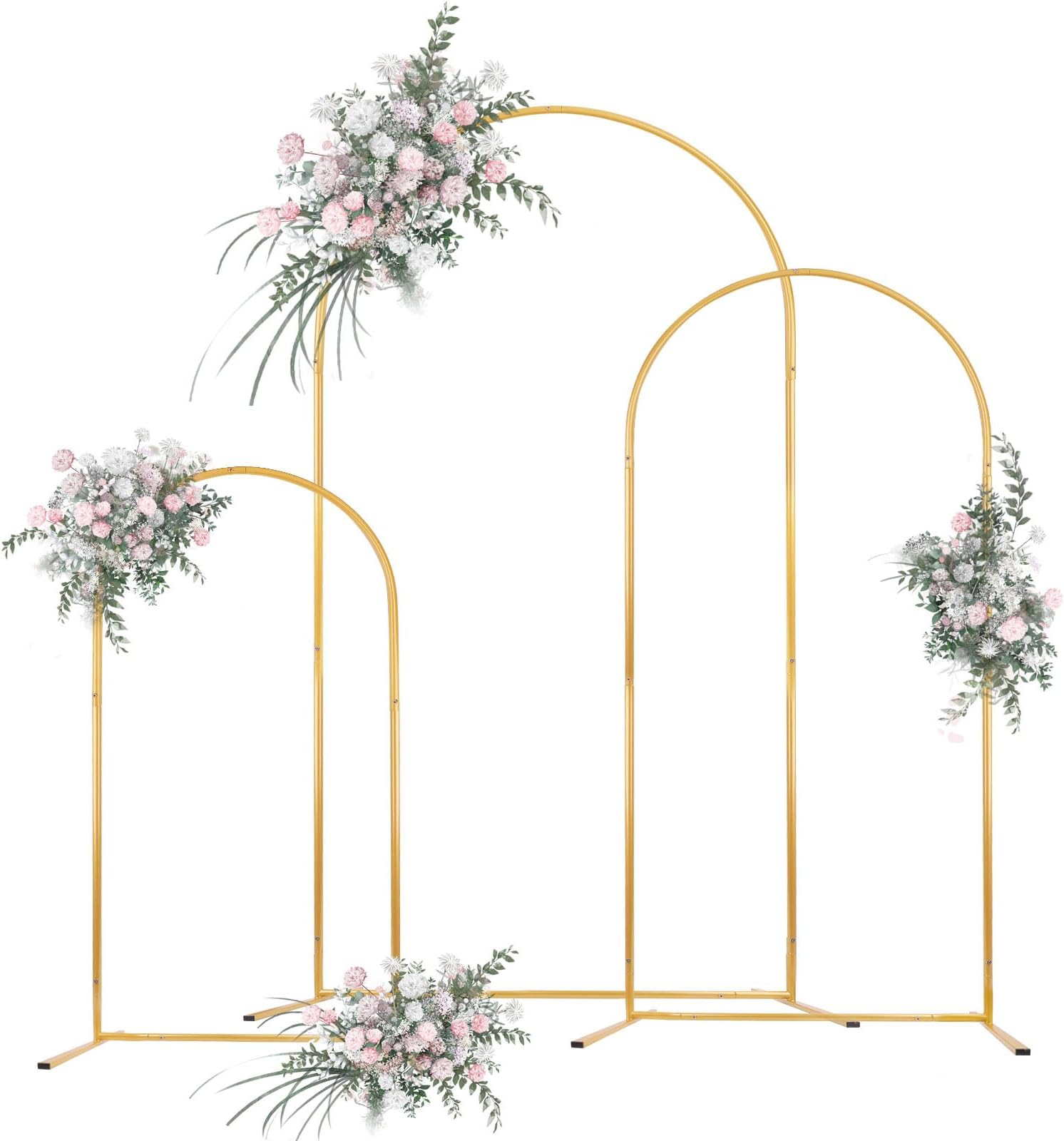 Amazon.com : Wokceer Wedding Arch Backdrop Stand 8FT, 7.2FT, 6.6FT Set ...