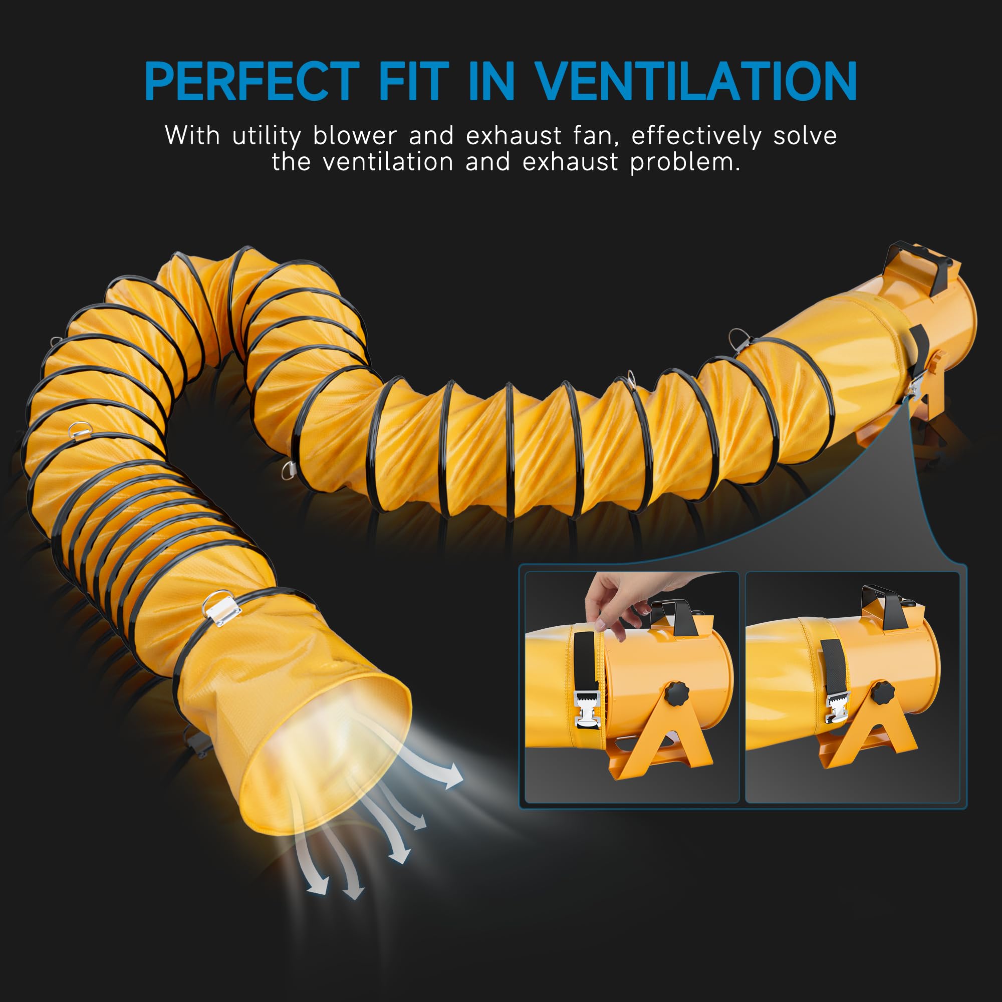 Snapklik.com : Hon&Guan 12 Inch PVC 25 FT Flexible Duct