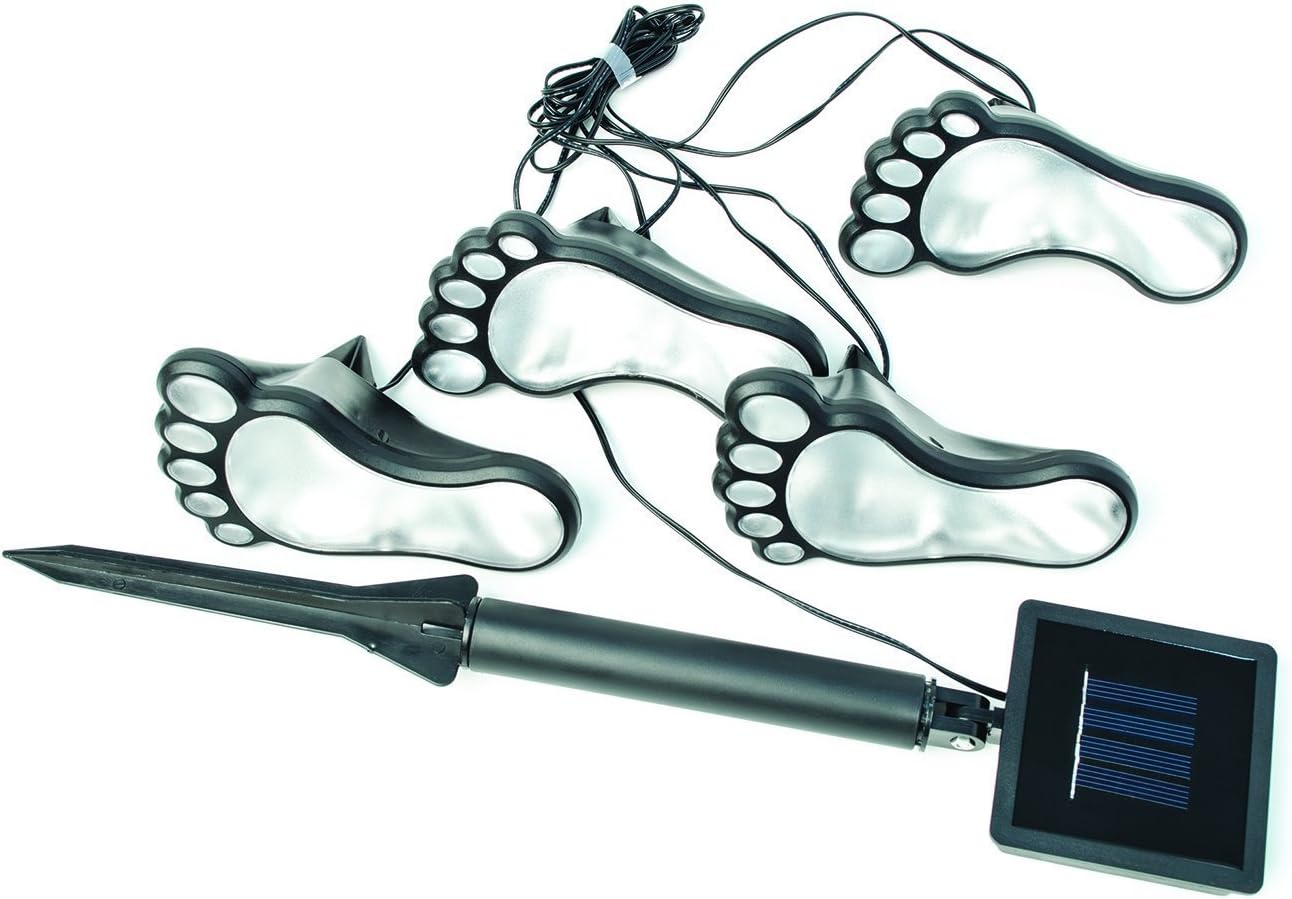 IdeaWorks Outdoor Garden Décor, Solar Foot Print Lights, Set of 4. Adds ...