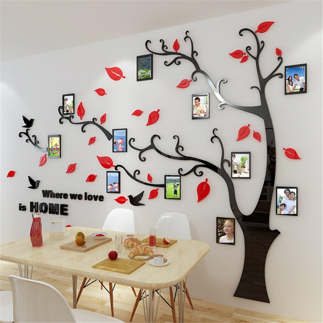 Amazon.com: 3D Tree Wall Stickers - DIY Photo Frame Tree Wall Decal ...