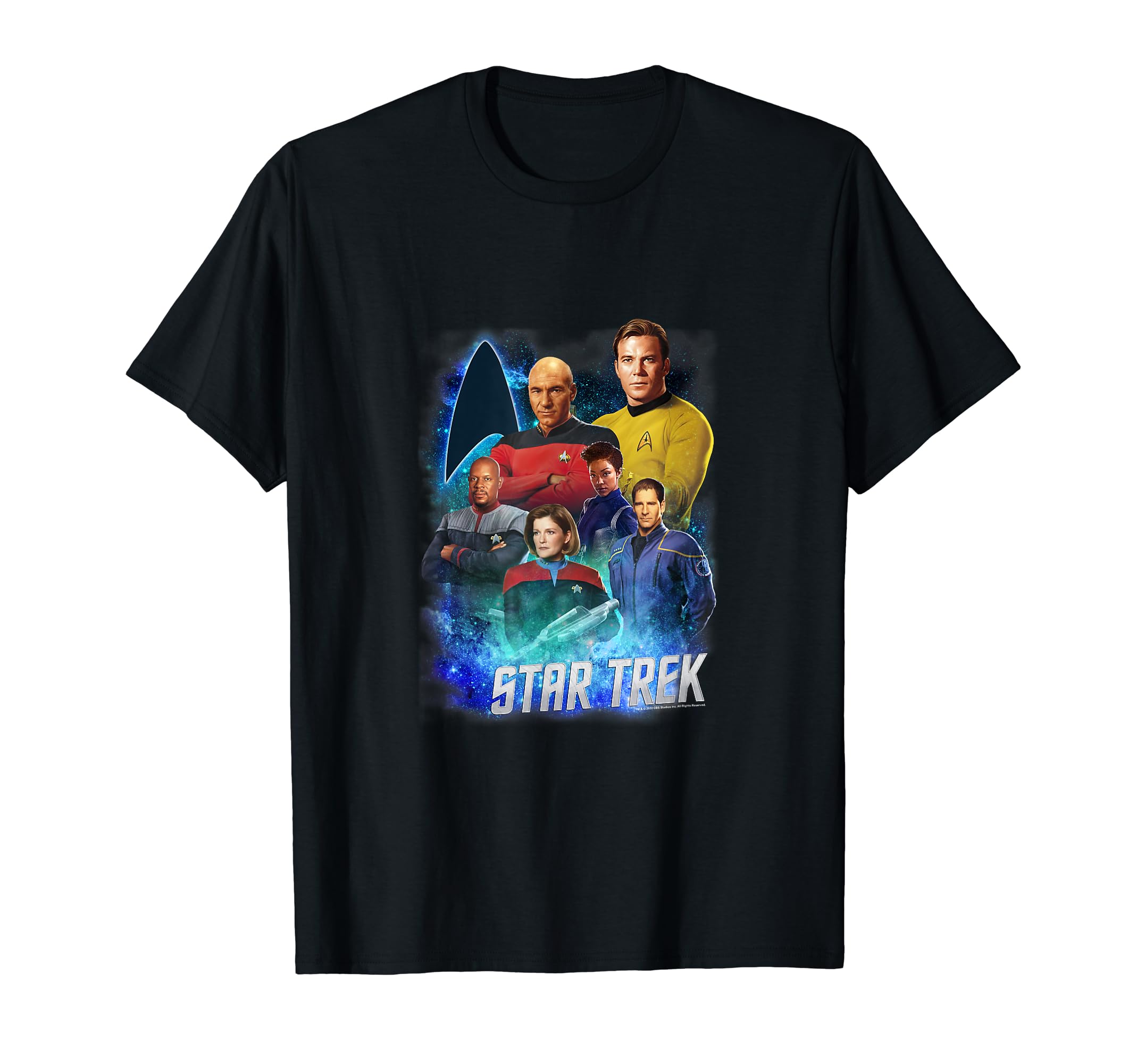 Amazon.com: Star Trek Starfleet Legendary Captains Vintage Group Shot T ...