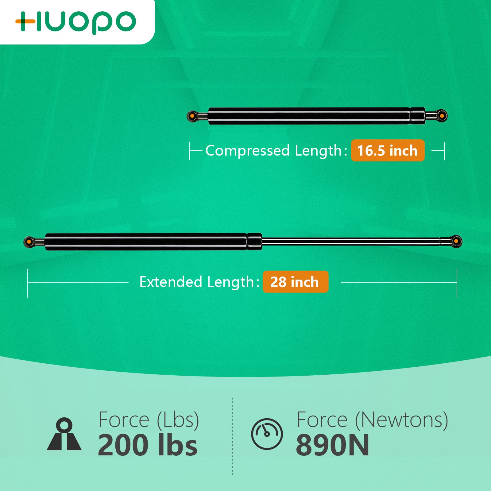 Snapklik.com : 28 Inch 100 Lb 445 N Gas Strut Shock For Snowmobile Clam ...