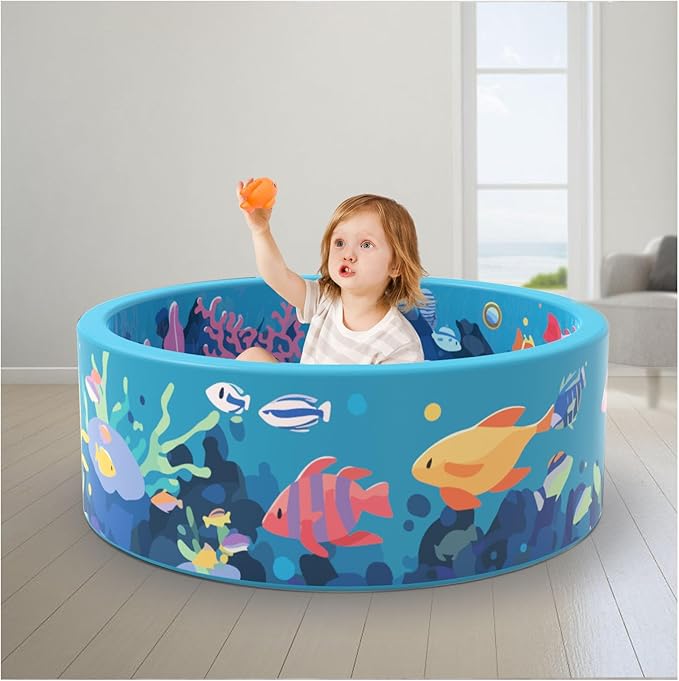 Amazon.com: Foam Ball Pit, Ocean Baby Ball Pit for Babies, 35.4"x 11.8 ...
