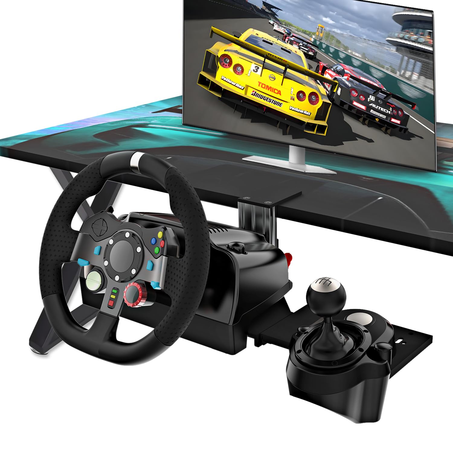 Amazon.com: Avisiri 1 Set Desk Mount Clamp for Racing Wheel Stand ...