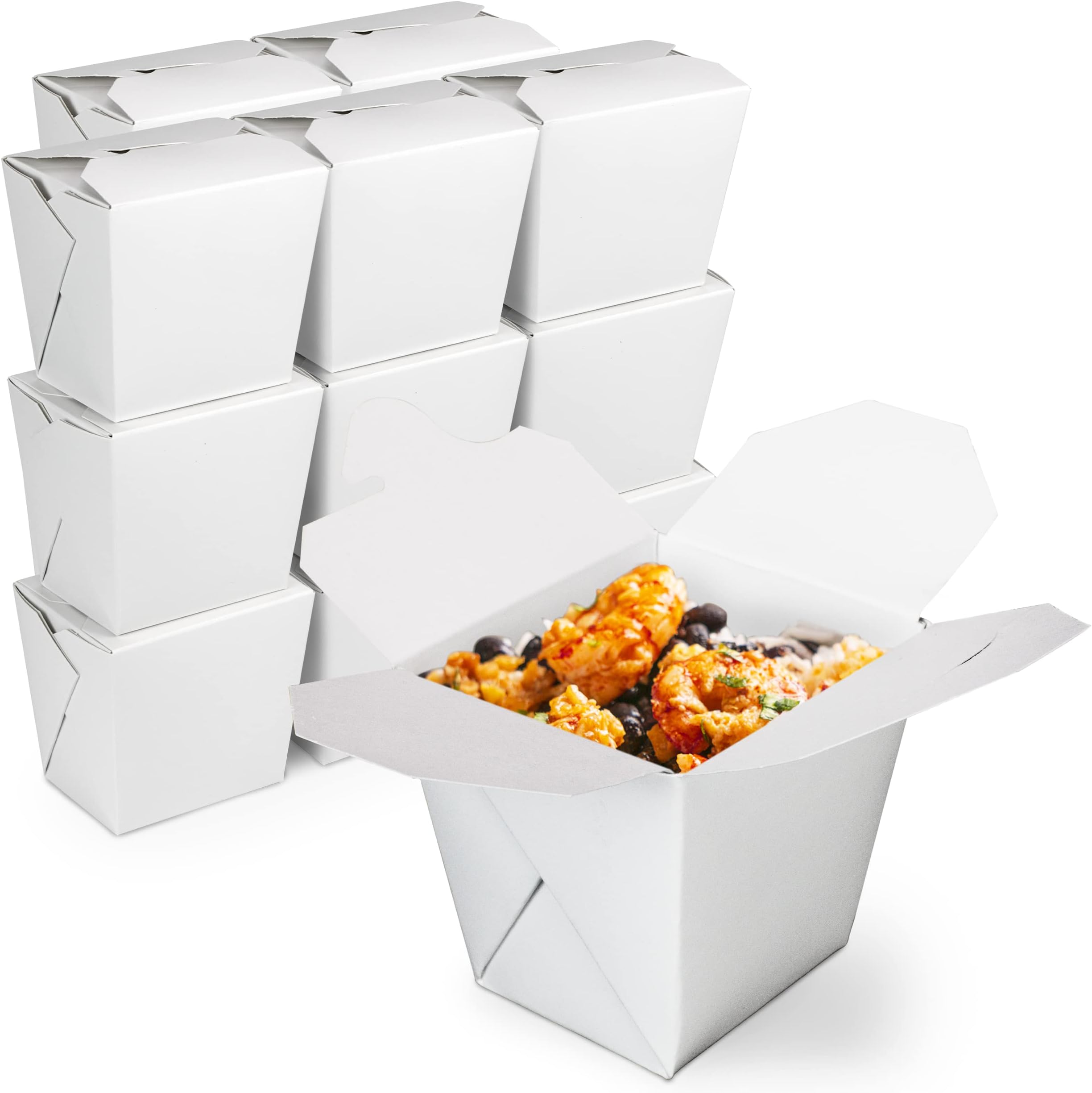 Amazon.com: 15 Count 16 oz Pagoda Wire Handle Chinese Takeout Box ...