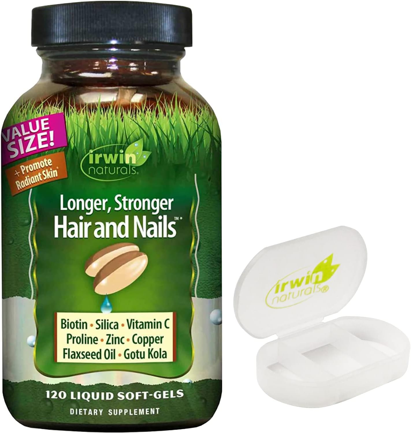 Amazon.com: Irwin Naturals Longer, Stronger Hair and Nails - Promotes ...