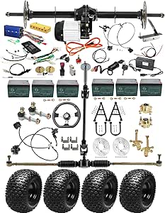 Amazon.com: YC Yier Complete 40" Rear Differential Axle Kit & 16x8-7" Wheels & 72V 1500W Motor ...