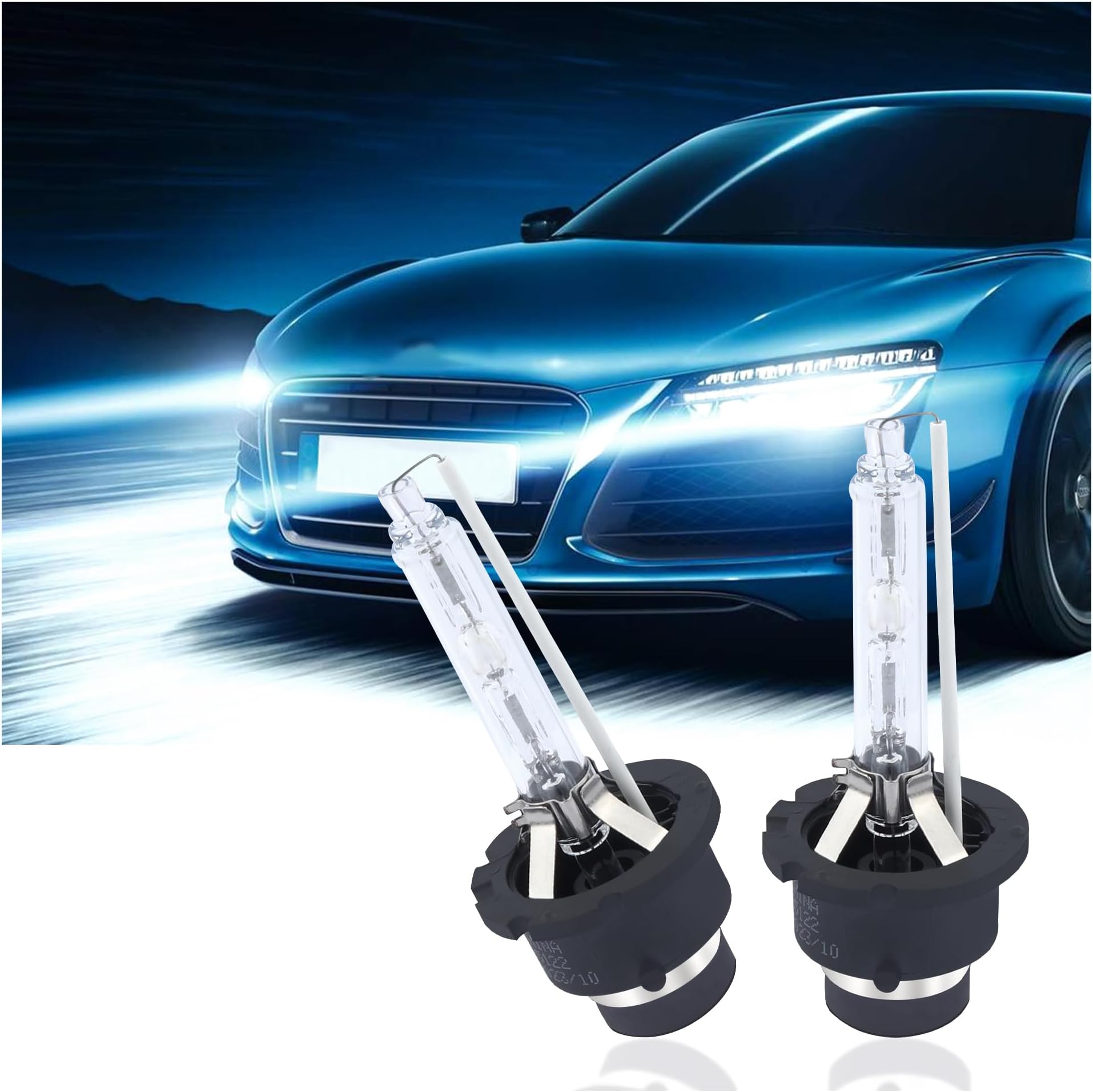Amazon.com: 2PCS Automotive Headlight Bulbs,6000K Cool White D2S Hid Bulbs Essential Car ...