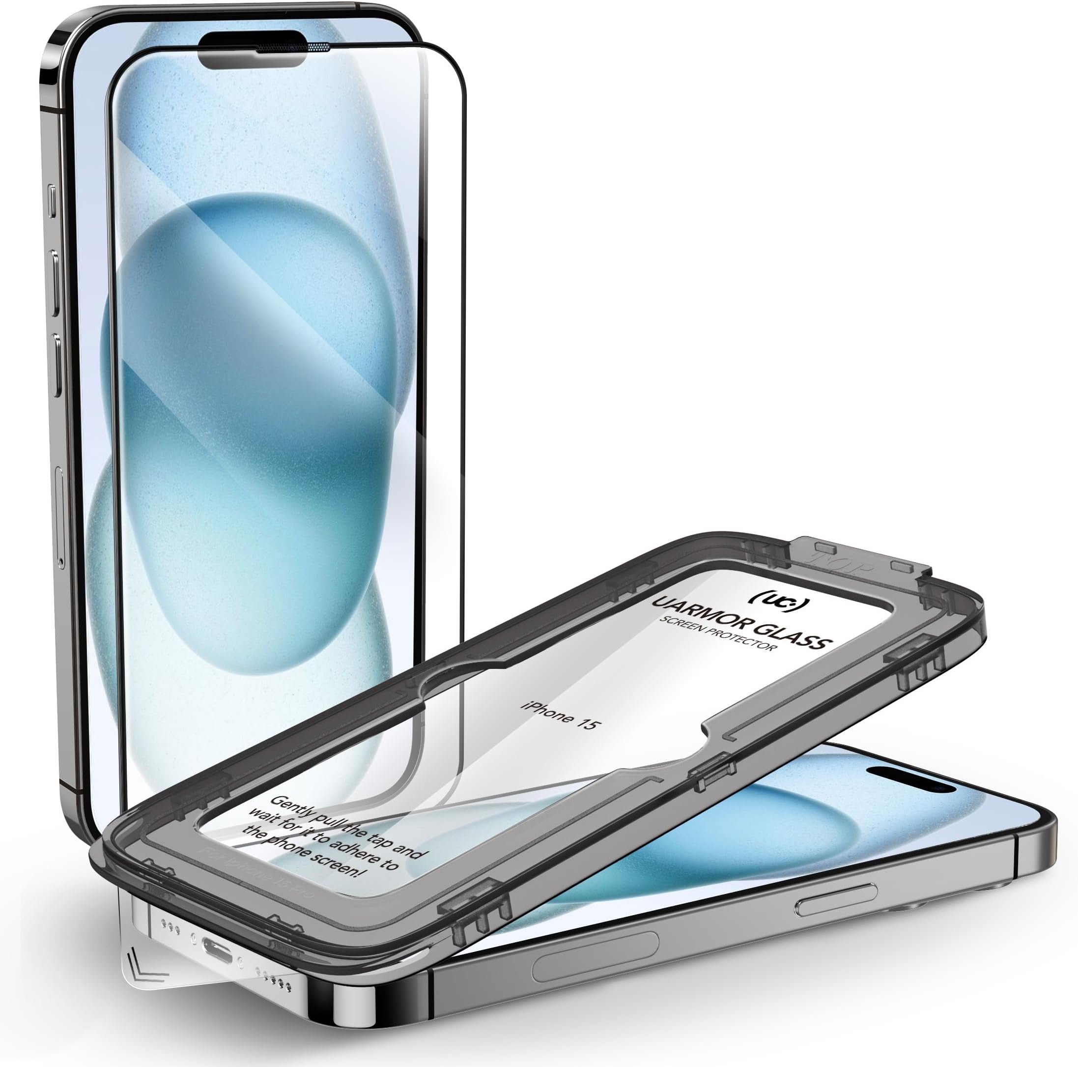 Amazon.com: Upcommon UARMOR Glass CLEAR Screen Protector for iPhone 15 ...