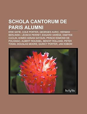 Amazon.co.jp: Schola Cantorum de Paris Alumni: Erik Satie, Cole Porter ...