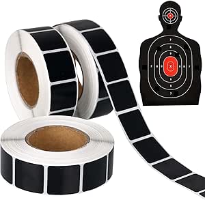 Target Pasters Square, 3000 Pcs/ 3 Rolls 0.85 Inch Shooting Target ...