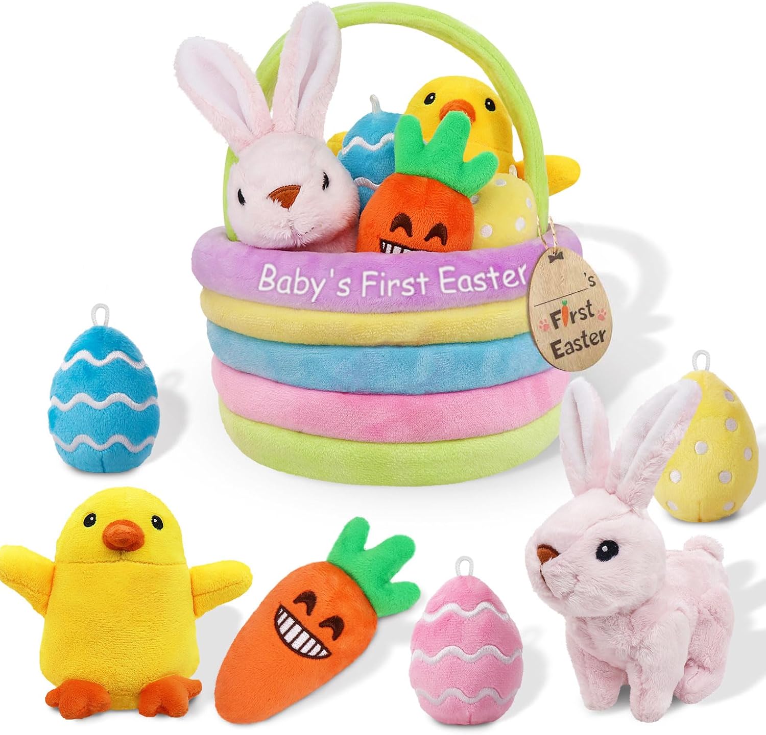 Amazon.com: Baby's First Personalized Easter Basket Playset, 7ct ...