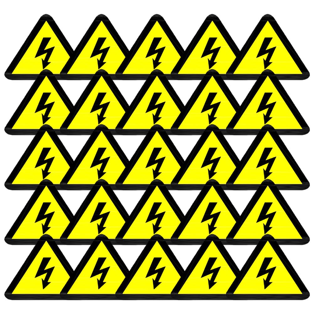 Gatuida 100 Pcs Danger Electrical Hazard Warning Signs: 50mm x 50mm ...