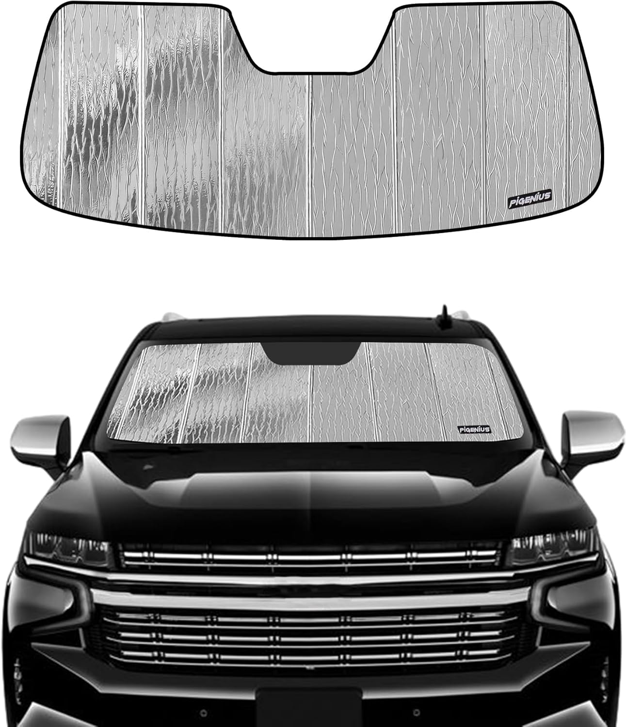 Amazon.com: Pigenius Windshield Sun Shade for Cadillac Escalade 2021 ...