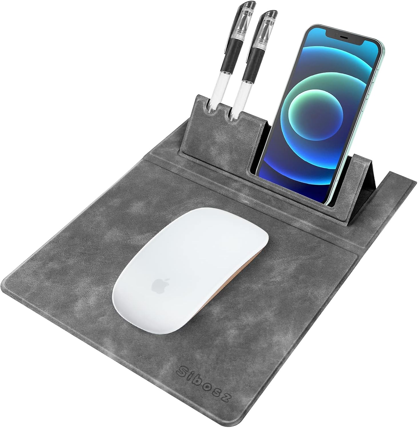 Amazon.com: Multifunctional Leather Mouse pad,3 in 1 Mouse Pad with Non ...