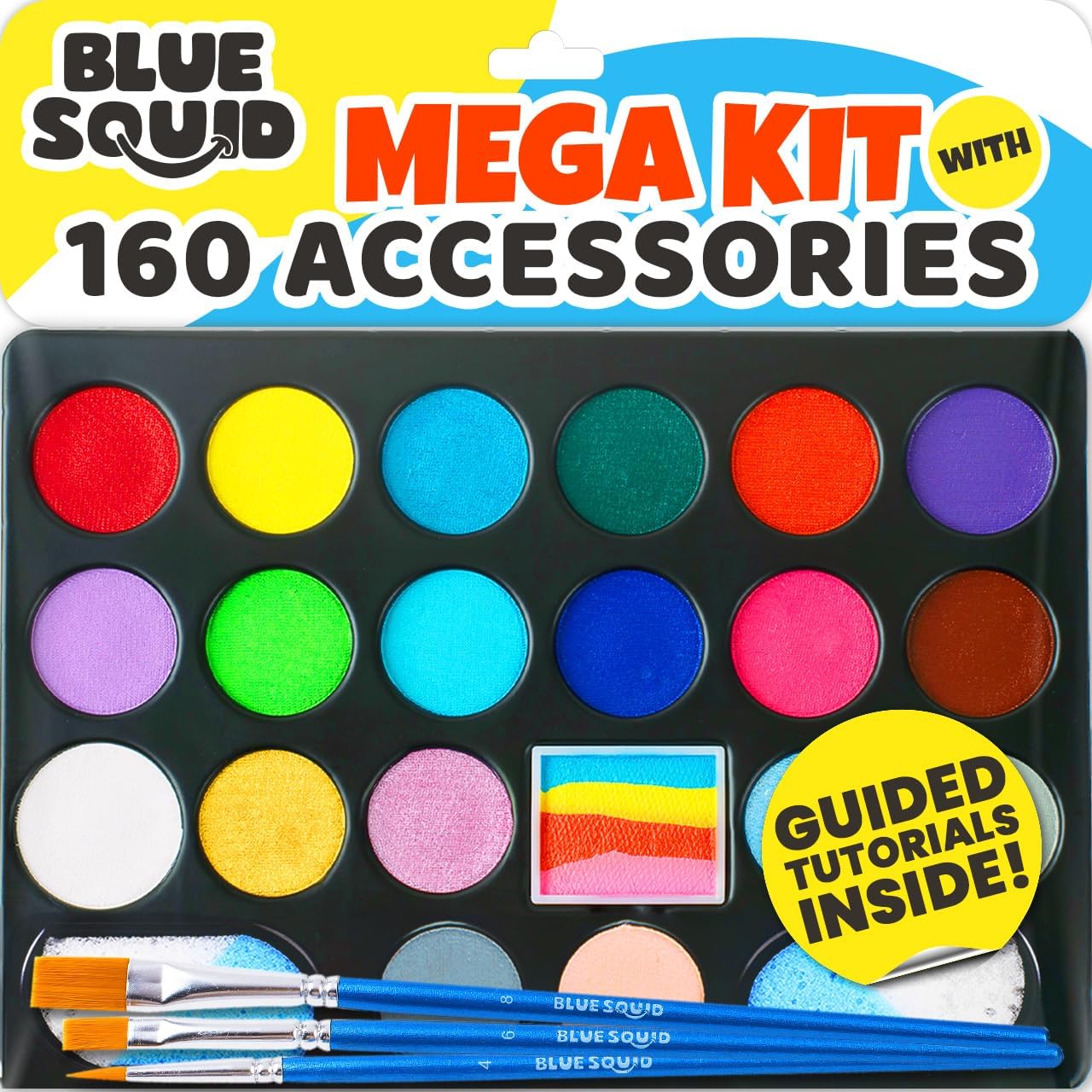 Amazon.com: ADIS&GUYS Face Painting Kits for Kids 107-Piece Set with 20 ...