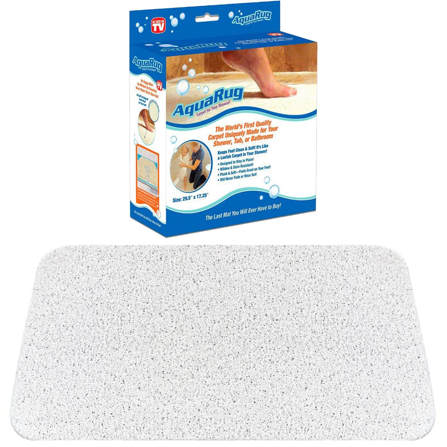 Non Slip Shower Mat, Mold Free Bath Mat with Water Drains - Comfort and ...