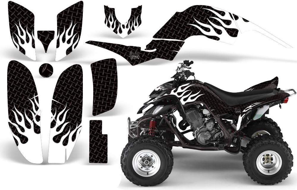 Amazon.com: AMR Racing ATV Graphics Kit: Quad Stickers for Yamaha ...
