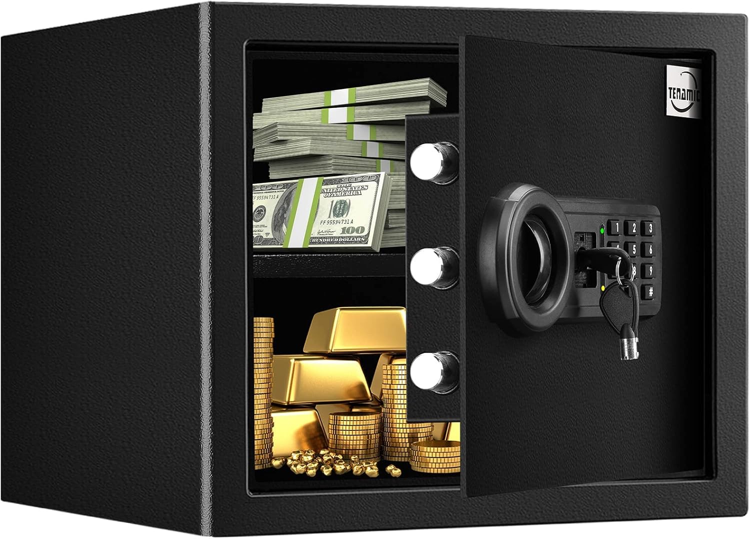 Tenamic Safe Box 1.2 Cuft Fireproof Waterproof Home Safe, Keypad Medium ...