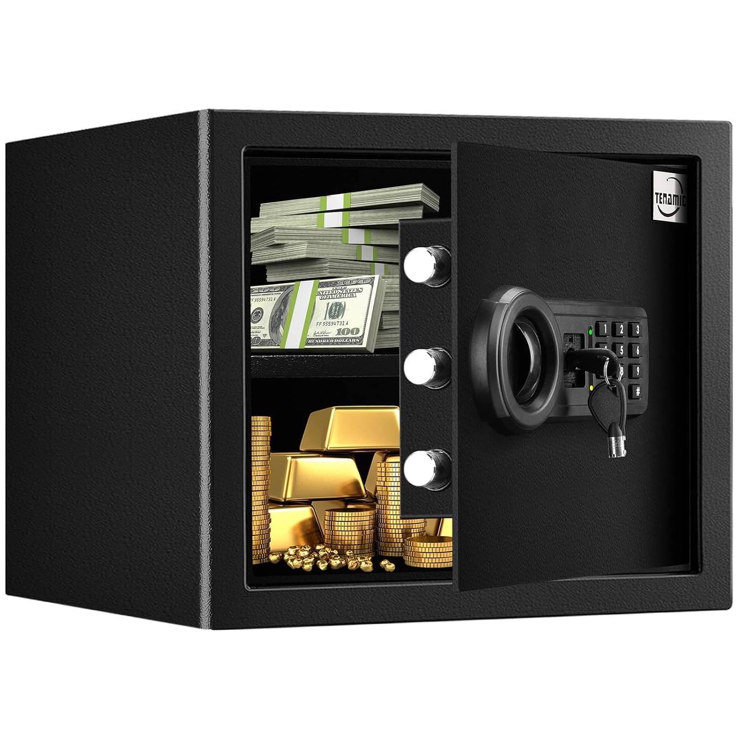Tenamic Safe Box 1.22 Cuft Electronic Digital Security Box, Keypad ...